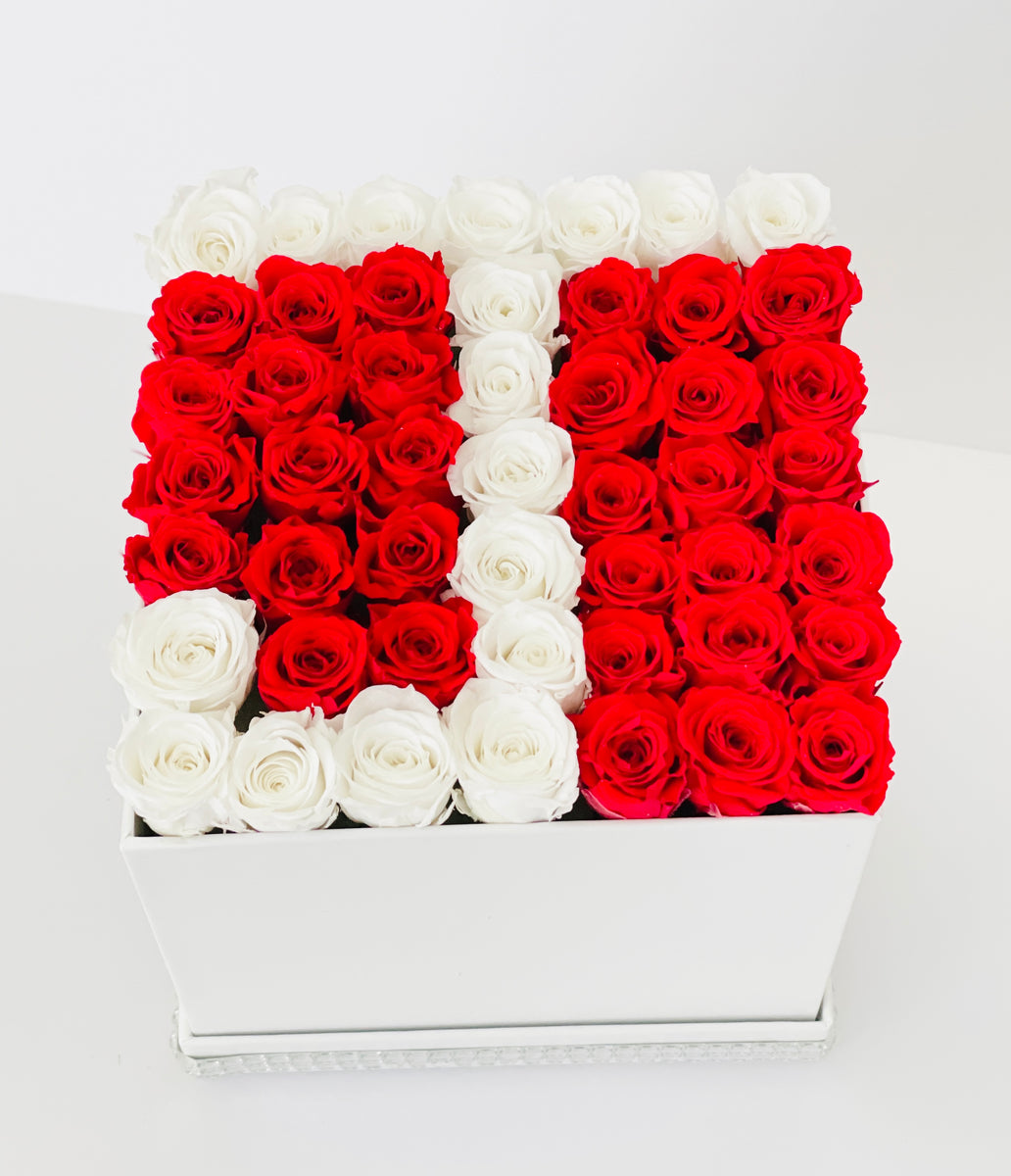 Initial Letter Square Flower Box